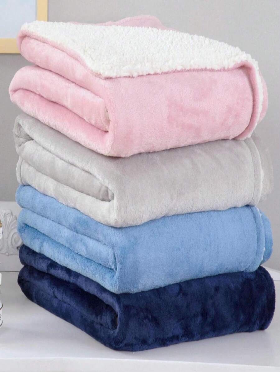 Soft Anti-Allergy Double-Sided Blanket With Sherpa 90cm X 80cm | SHEIN USA