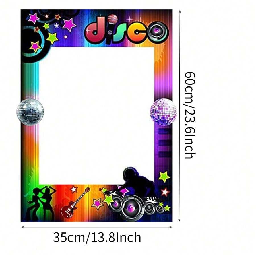 1pc Y2k Party Disco Photo Booth Frame Disco Photo Booth Props Disco ...
