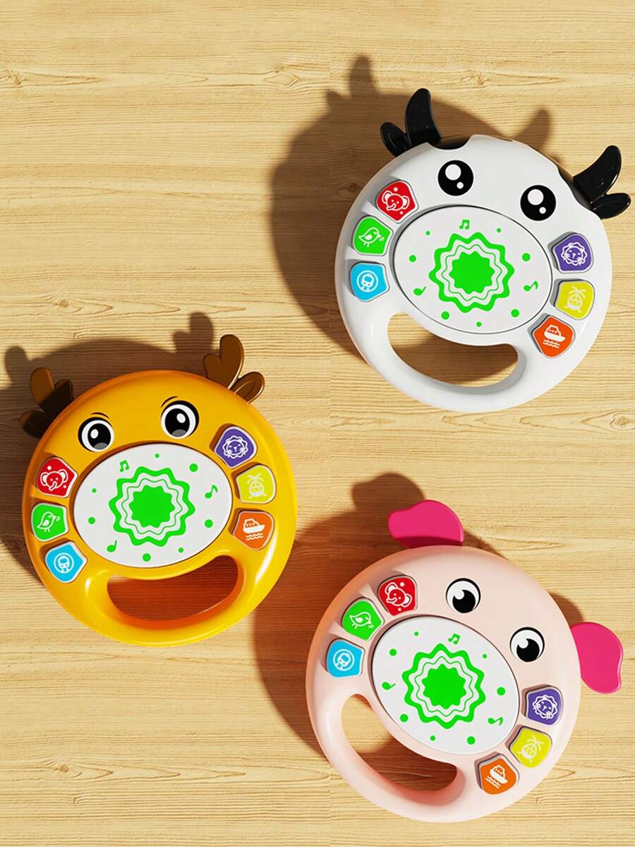 1pc Children Unisex Soother Clapper Rattle Hand Drum Early Education ...