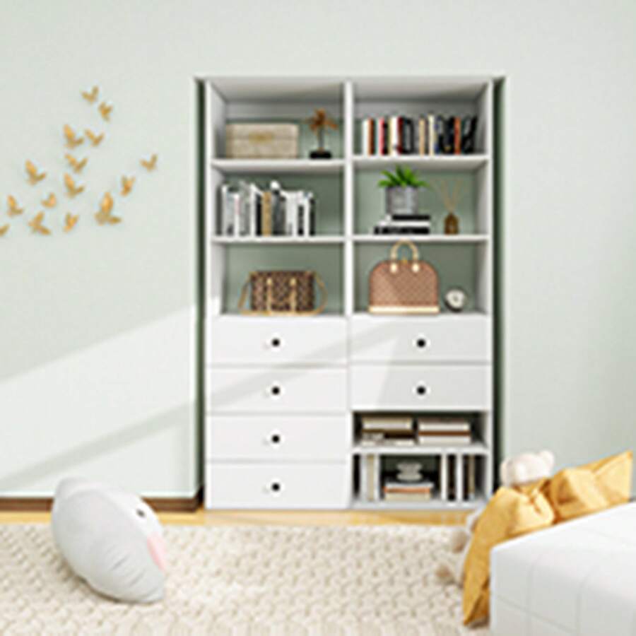 Modular Wooden Closet Organizer System Wardrobe ClosetDouble Hanging ...