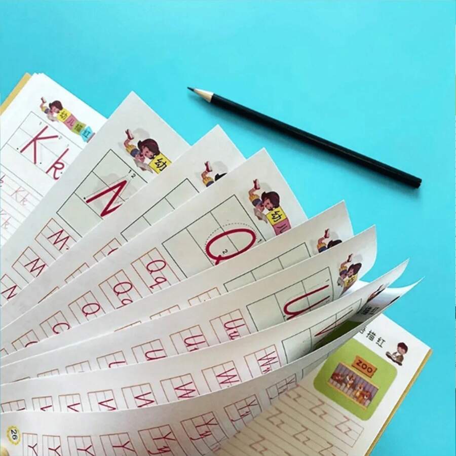 1 cahier d'exercices d'écriture pour débutants - 26 lettres majuscules ...