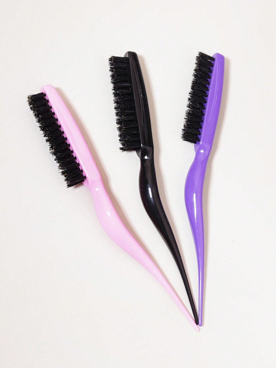 3-Piece Hair Brush Set, Teasing Hair Brush, Used For Edge And Back ...