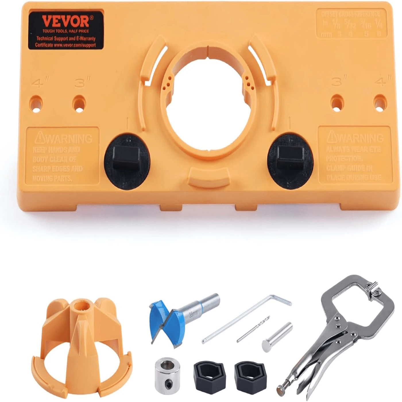 VEVOR Concealed Hinge Jig, Cabinet Hinge Jig With C-Type Clamp And ...