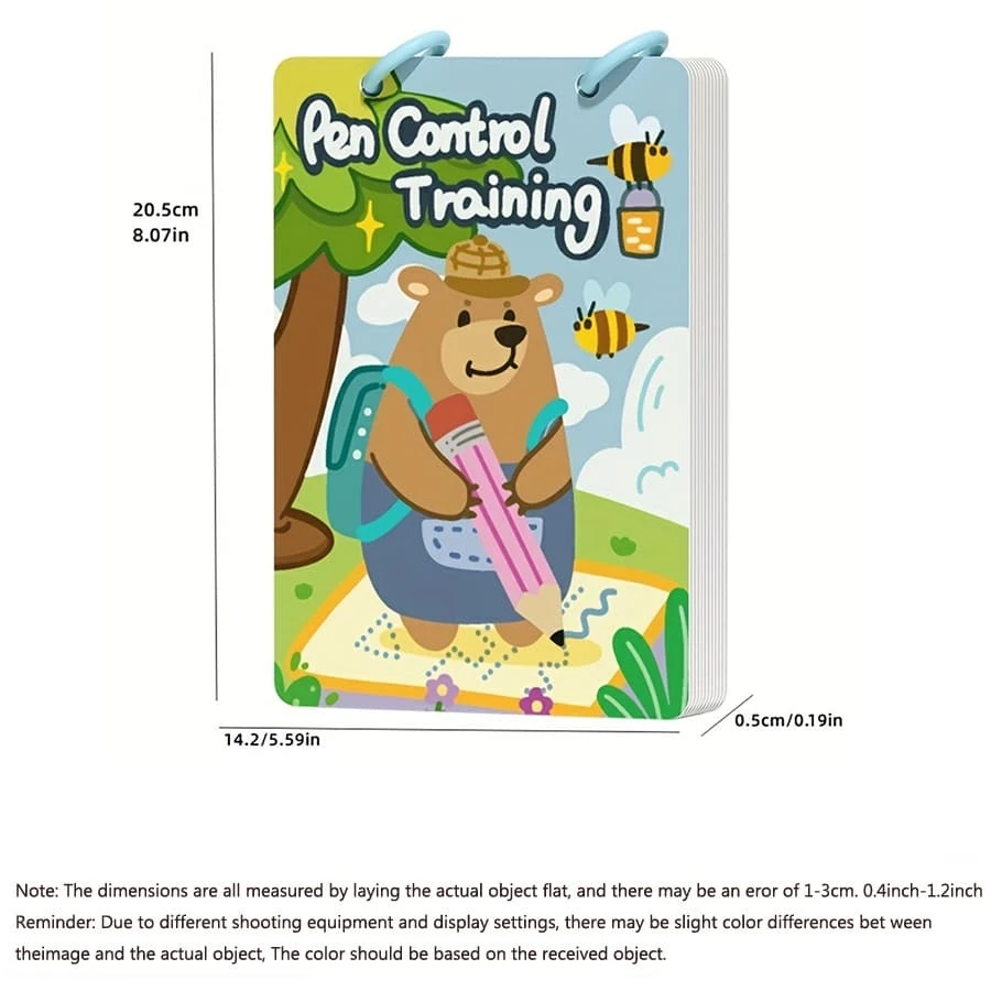 1 Set Children's Pen Control Writing Training Book Designed For ...