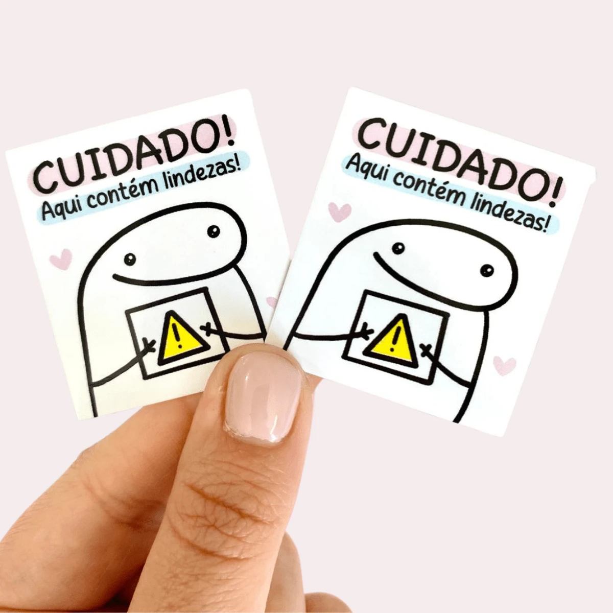 Kit 240 Mini Flork Cards Careful, Here Contains Beauties Size 4x5cm ...