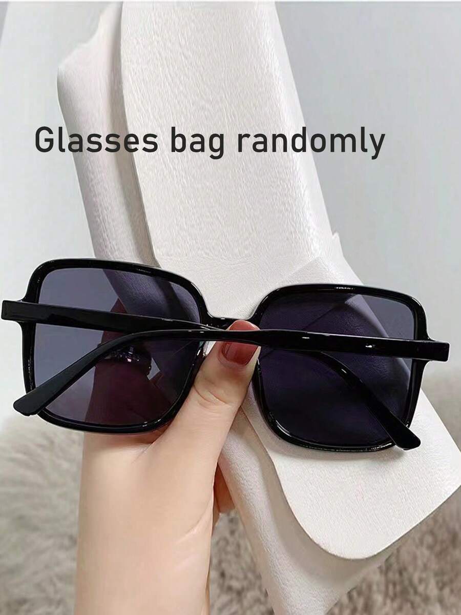 1pc Retro Square Frame Fashion Glasses With Gradient Color & Glasses ...