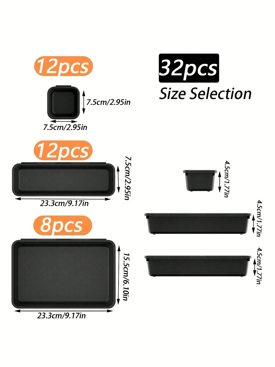 8/16/32PCS Upgraded Tool Box Organizer Tray, Toolbox Desk Drawer ...