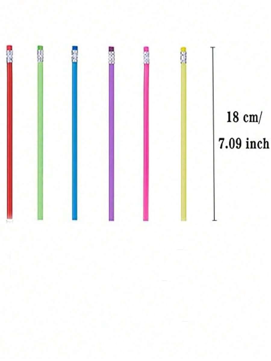 Flexible Soft Pencil,Magic Bendable Pencils,Multi-Colored Fun Soft ...
