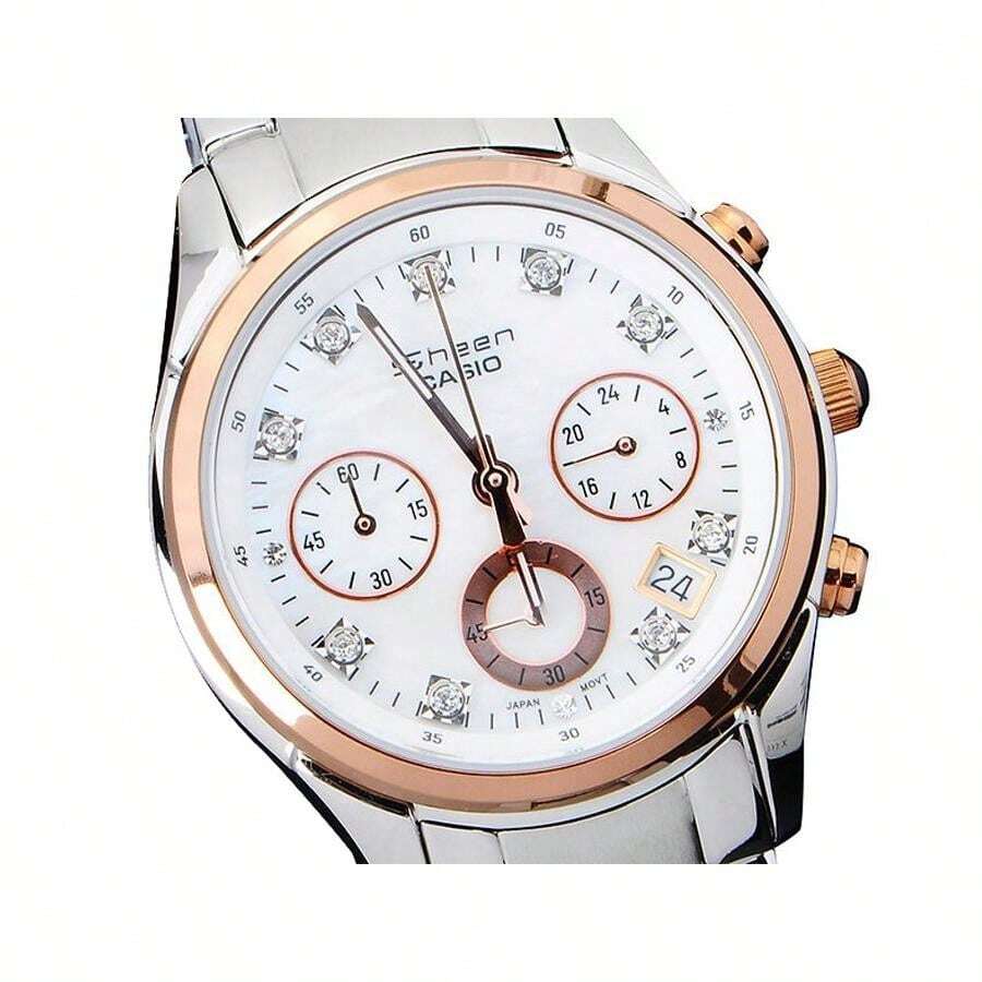 Casio Reloj de Dama Edifice Sheen Cronógrafo Diseño con Diamantes SHN ...