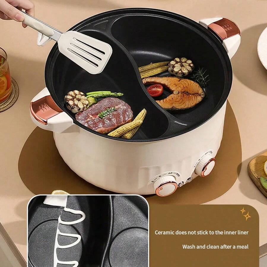 Multifunctional Electric Hot Pot, Dual-Flavor Pot, Adjustable Heat ...