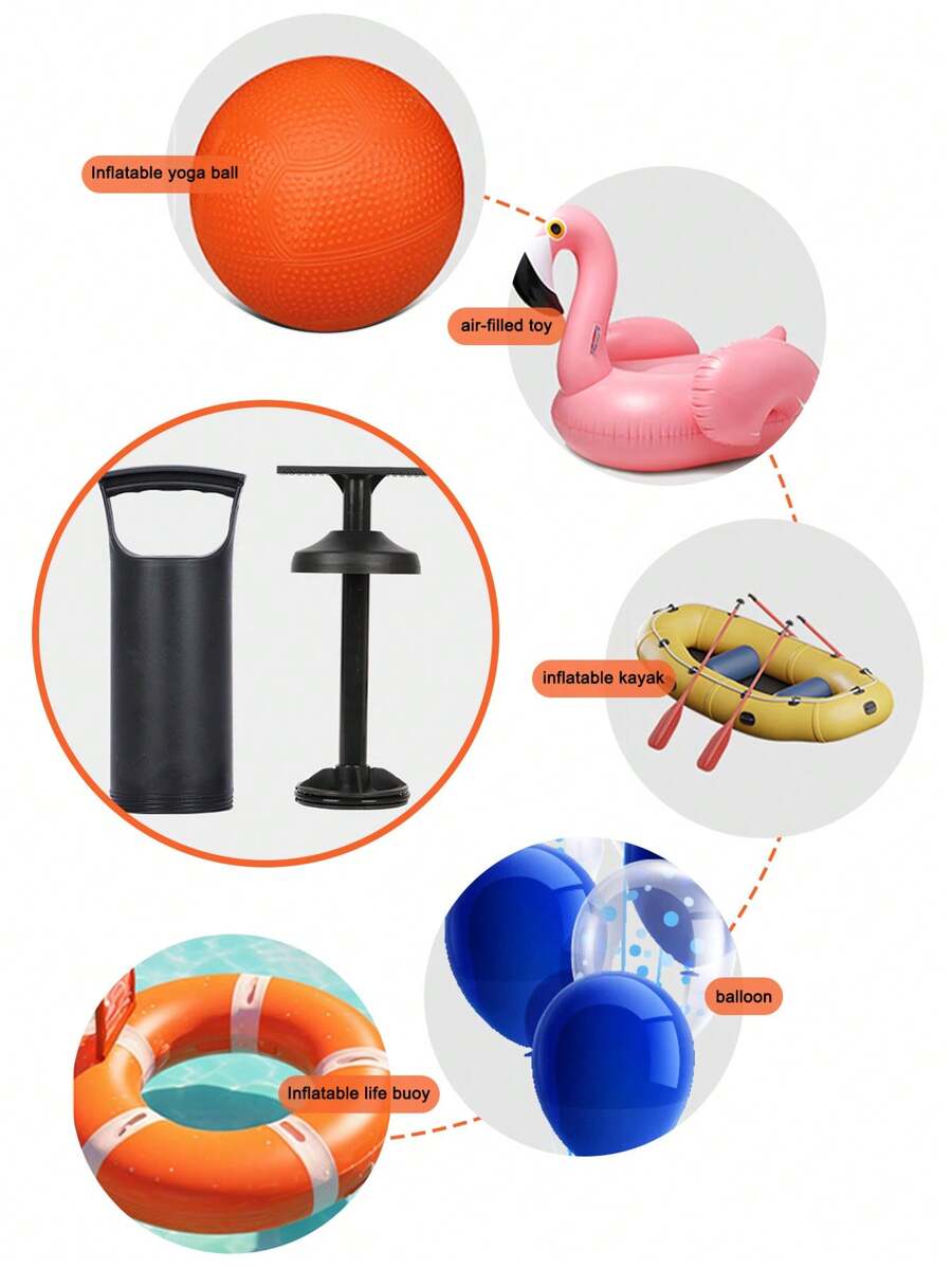 12-Inch Dual-Direction Hand Pump, Air Mattress Inflator, Inflatable Toy ...