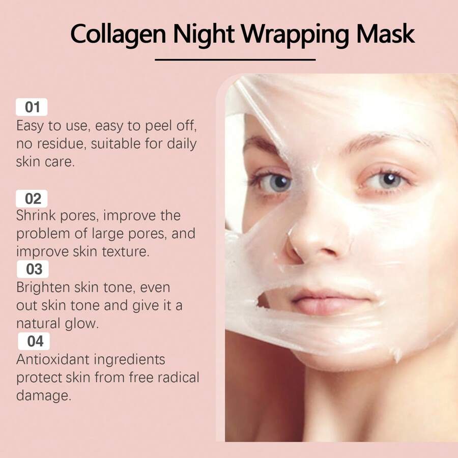 Collagen Peel-Off Face Mask - Gentle Cleansing, Moisturizing, Hydrating ...