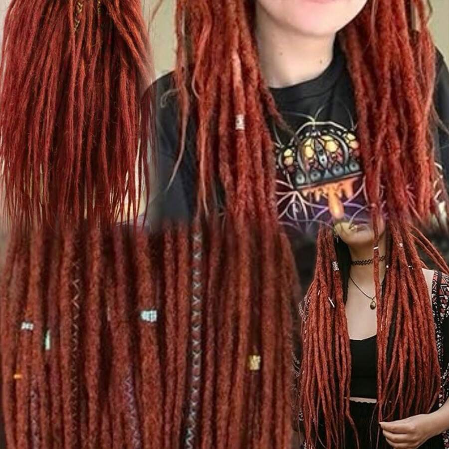 Double Ended Dreadlocks Synthetic Straight Ends Double Ended Dreadlock ...