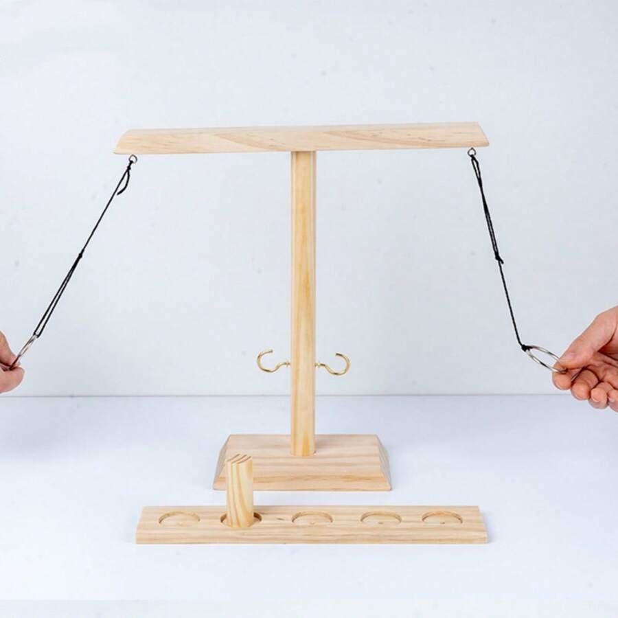 1 Set Wood Tossing Ring Game, Outdoor Tabletop Hoop Toss Toy, Drinking ...