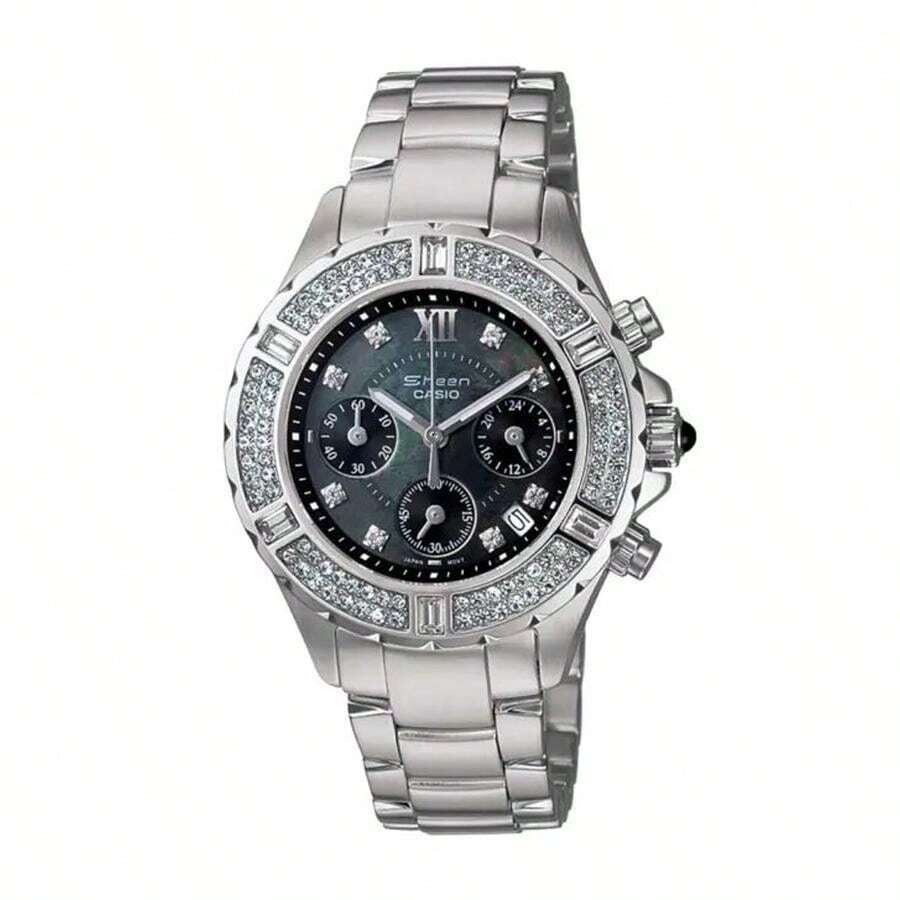 Casio Montre pour femme SHN-5503D-1ADR, étanche, avec cadran noir nacré ...