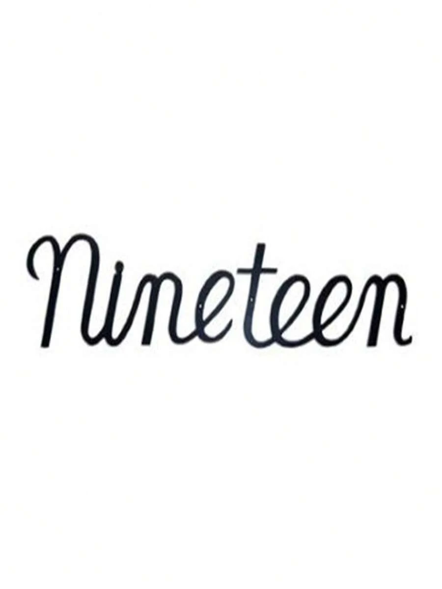 Small Script Modern House Number Nineteen | SHEIN USA