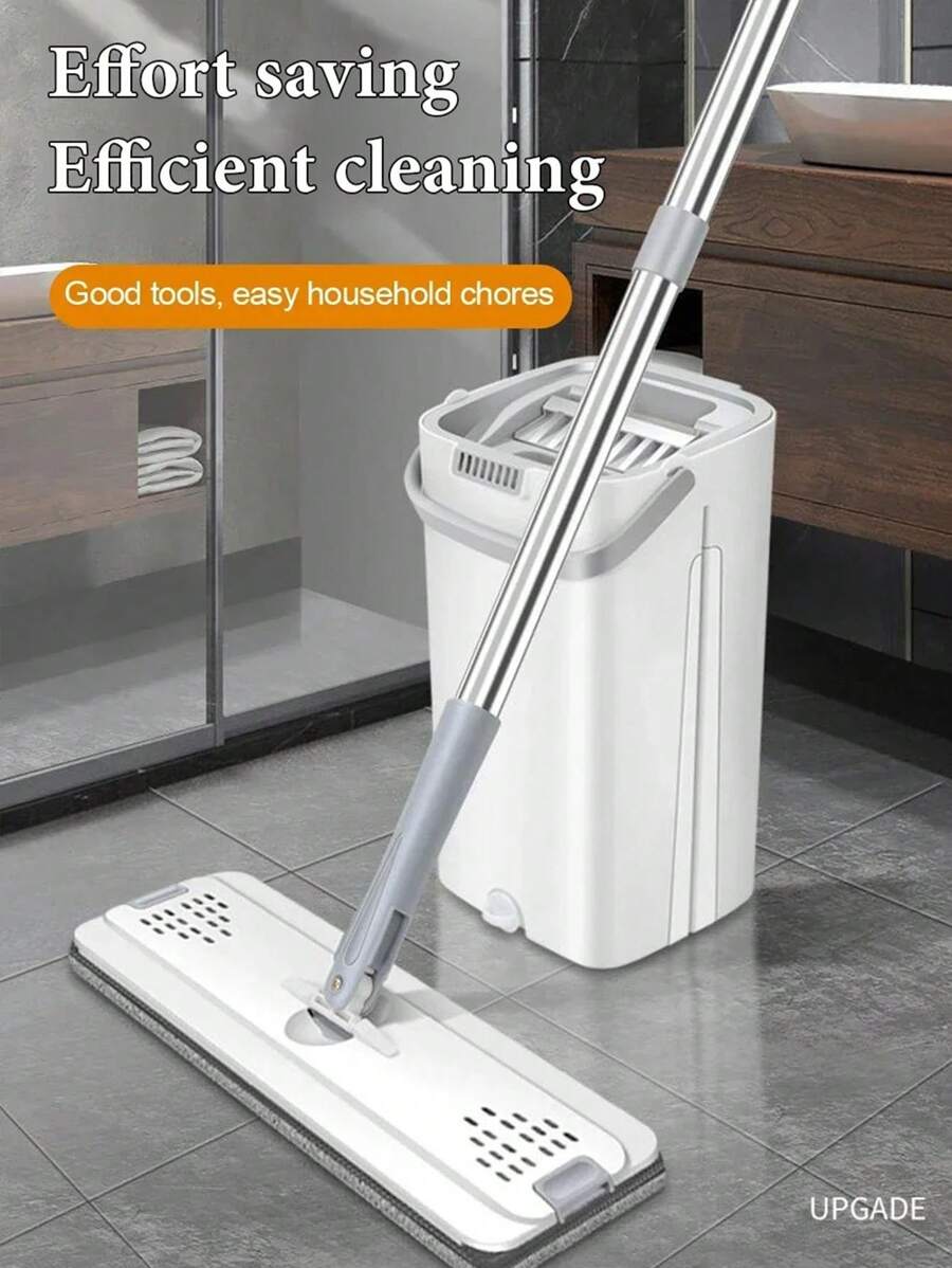 Mops With Bucket Thickened Mop Clear Water Separation Slouchy No Hand ...