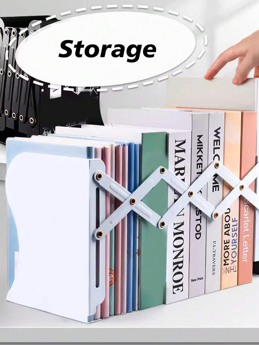 Metal Retractable Book Stand, Simple Book Clips And Book Baffles For ...