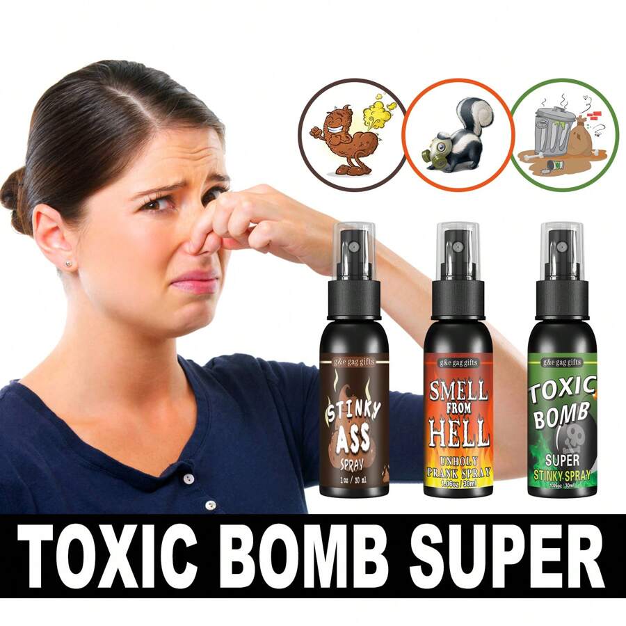 Prank Stink Spray - Gag Gift, Prank Toy, Fart, Poop, Smell Bomb, For ...