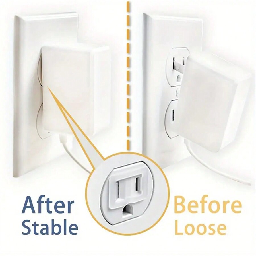 10pcs White Matte Electrical Outlet Stabilizers - Secures Loose Sockets ...