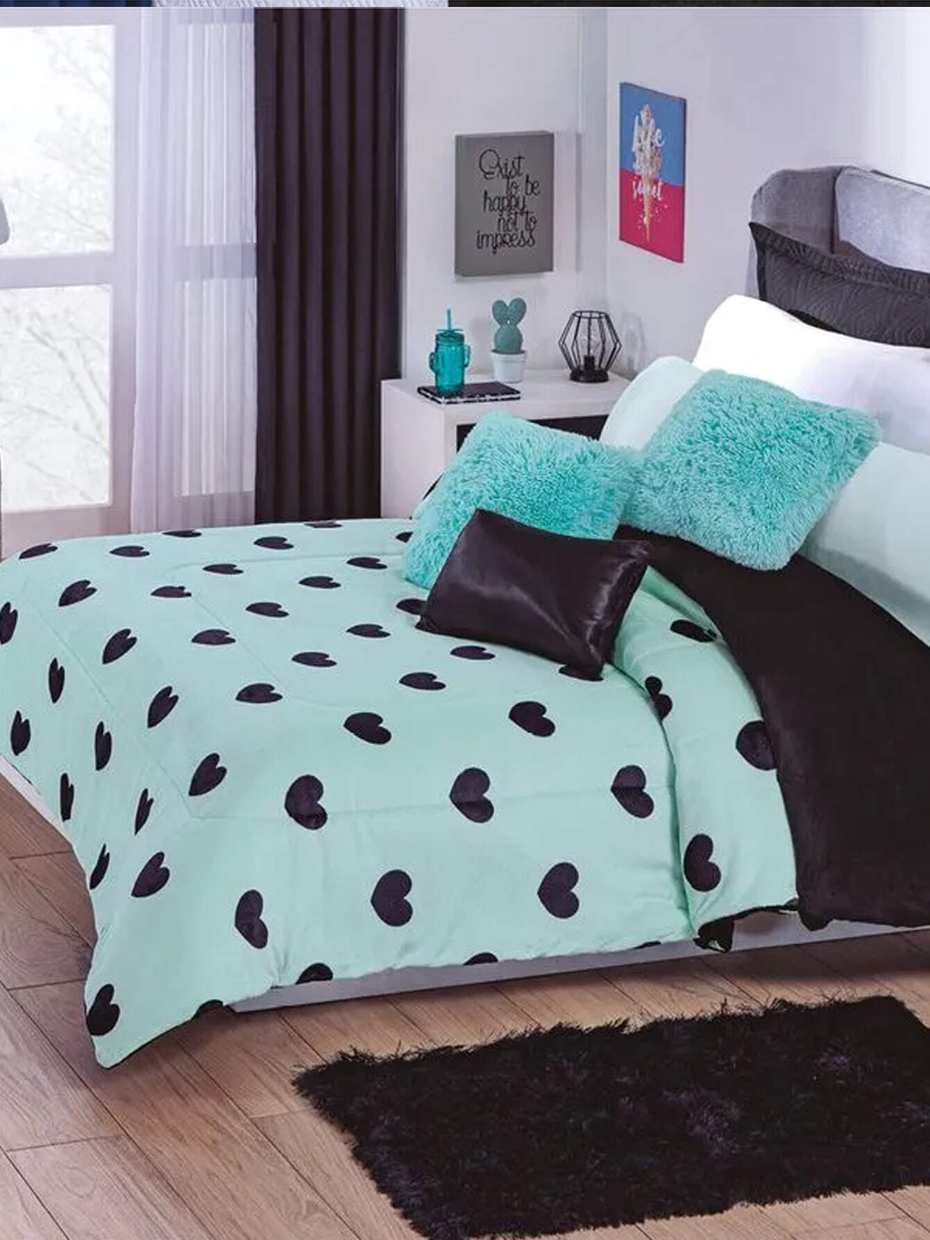SUPER SOFT COVER WITH PRINT AND SHEEP BACK SIZE TO CHOOSE DOUBLE AND ...