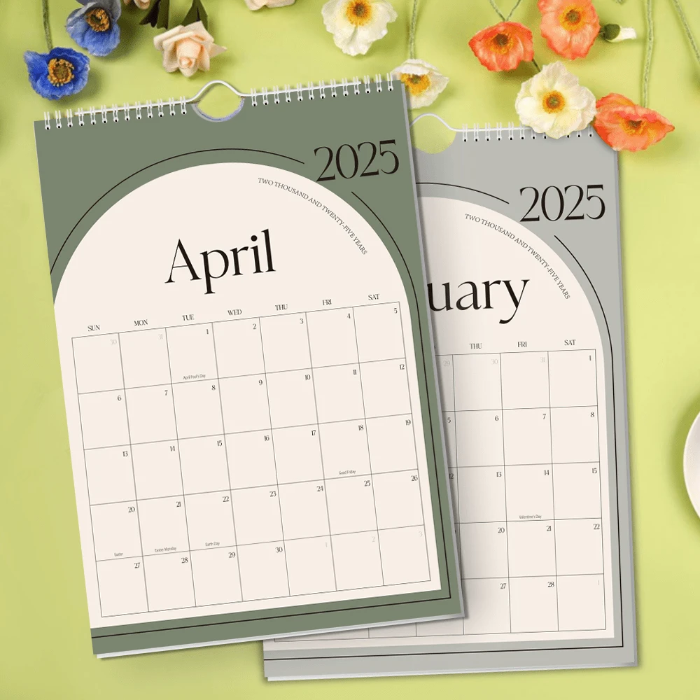 2025 Family Wall Calendar With Monthly Planner Pages, Tear-Off Monthly ...