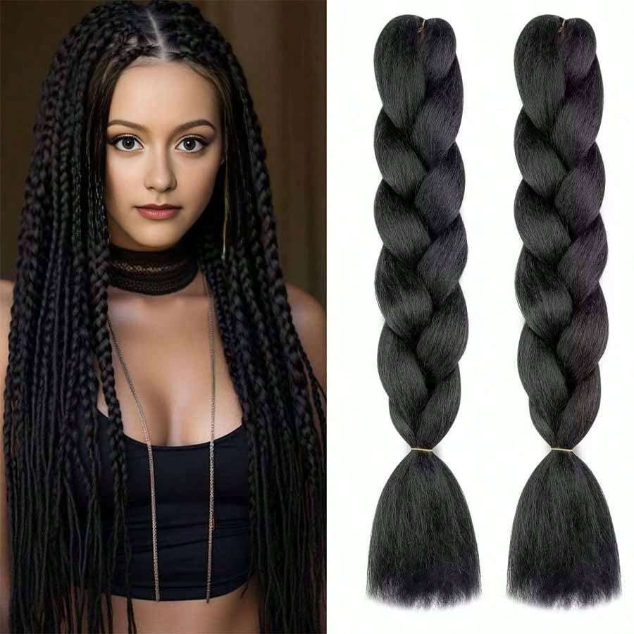 24 Inch Synthetic Braided Hair With Gradually Changing Color, Braided ...