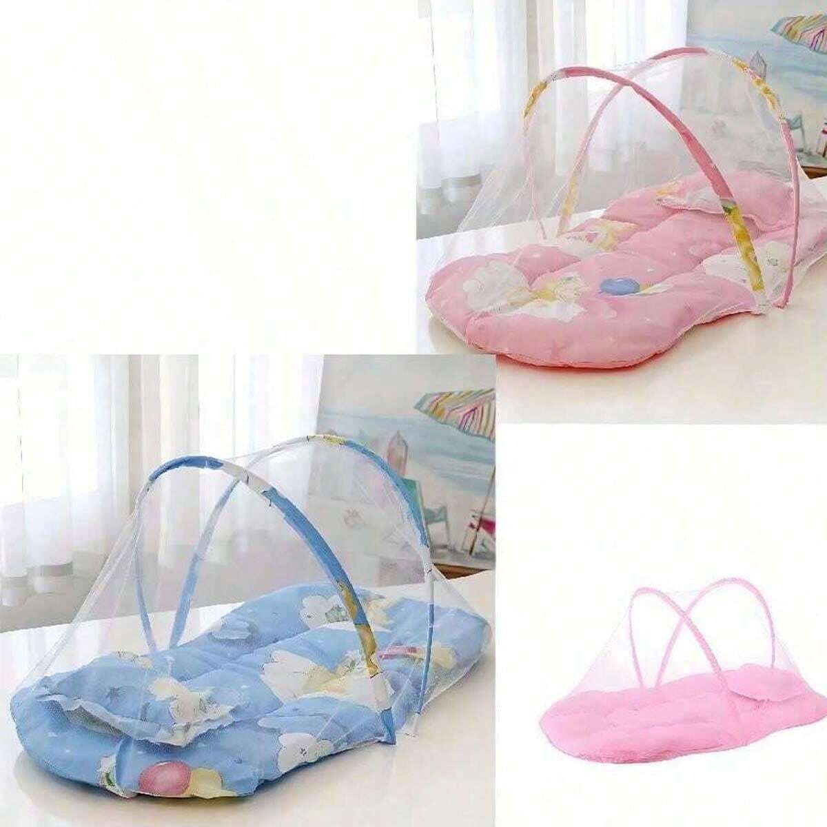 Portable Pad And Mosquito Net 3-Piece Set, Foldable To Install Free ...