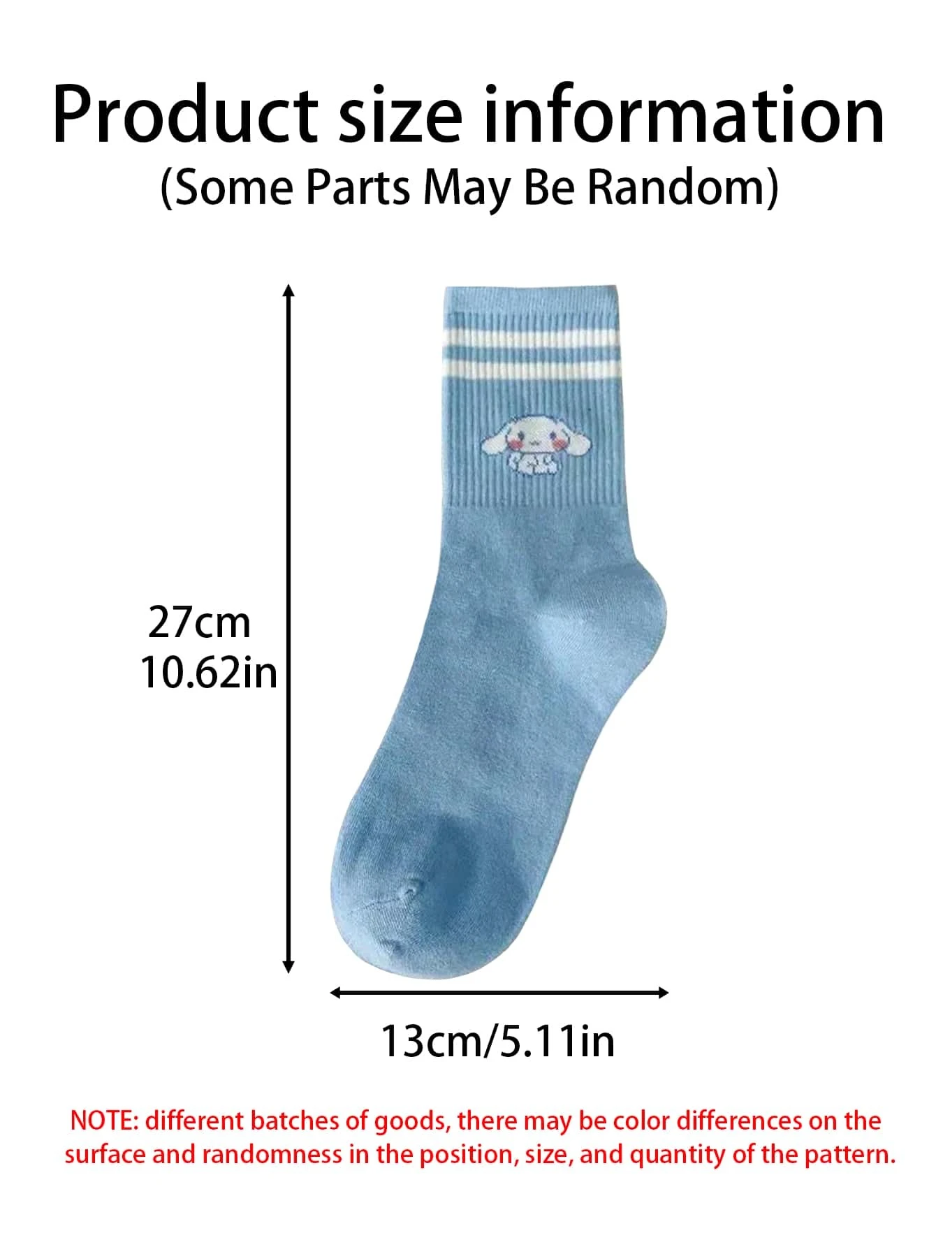 1/5/10Pairs Random Style Cute Cartoon Socks Kawaii Japanese Style Mid ...