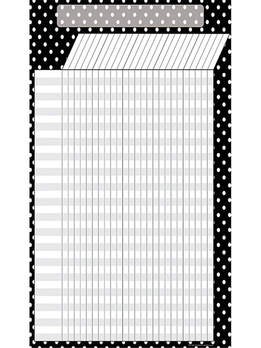 Black Polka Dots Incentive Chart - 6 Each | SHEIN USA