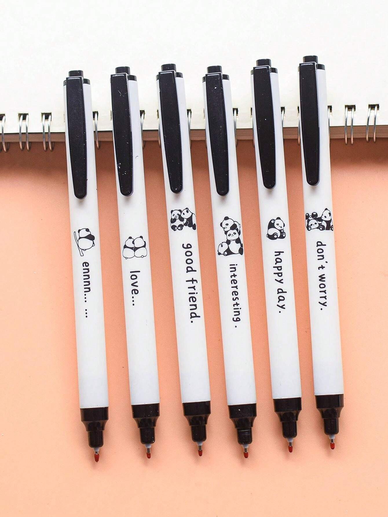 [6 stuks 1 doos] Nieuwe Kat Super Leuke Hoge Gezichtswaarde Druk Pen ...