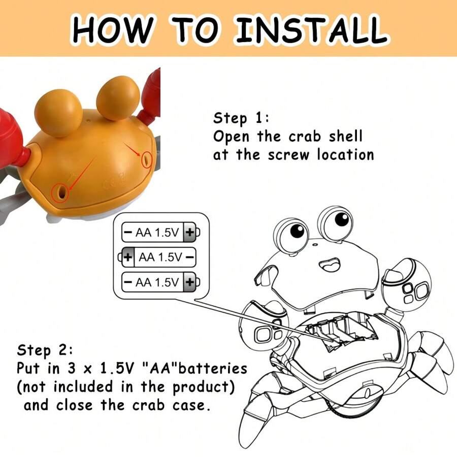 Crawling Crab Escaping Crab With Obstacle Avoidance Sensor Dancing Crab ...