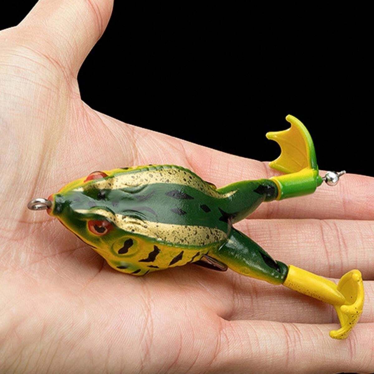1pc Top Grade Soft Plastic Frog Lure With Dual Propeller Legs For Bass ...