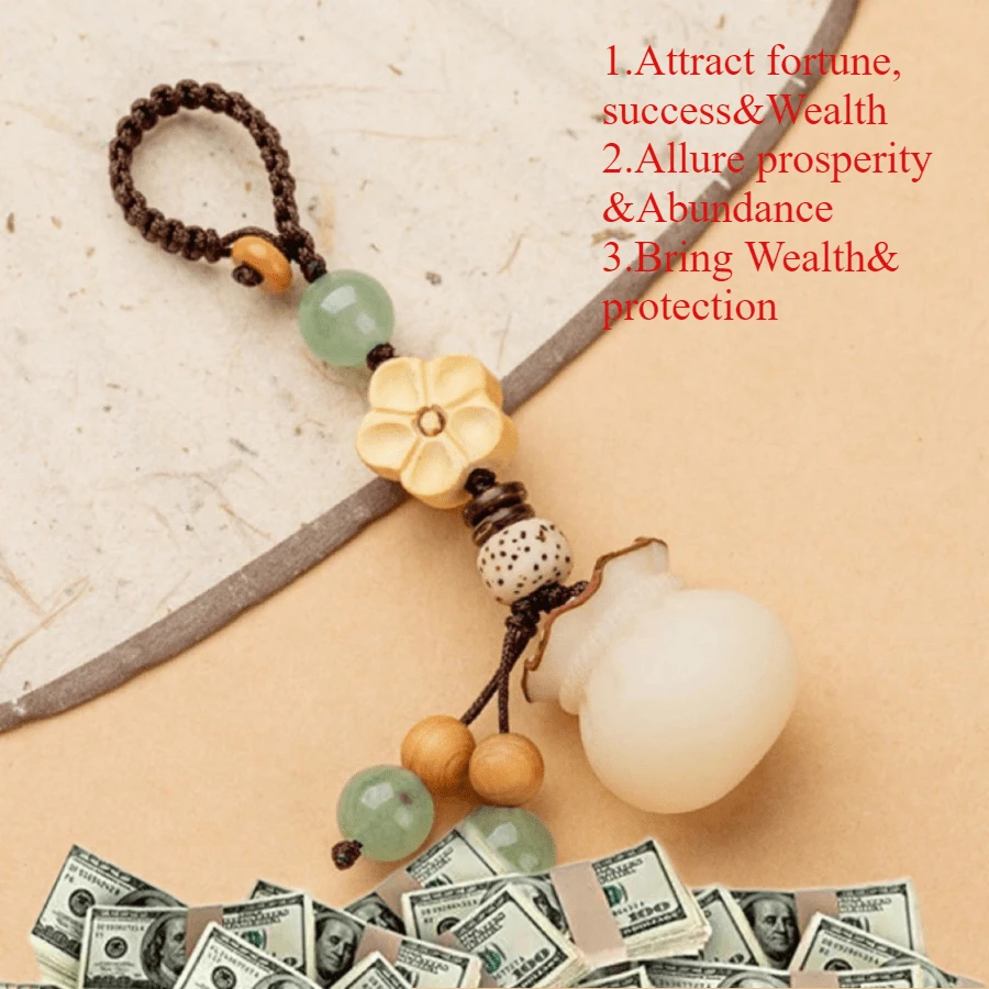 1pc Handmade Bodhi Braided Keychain Charm, Meaning Wealth&Luck ...