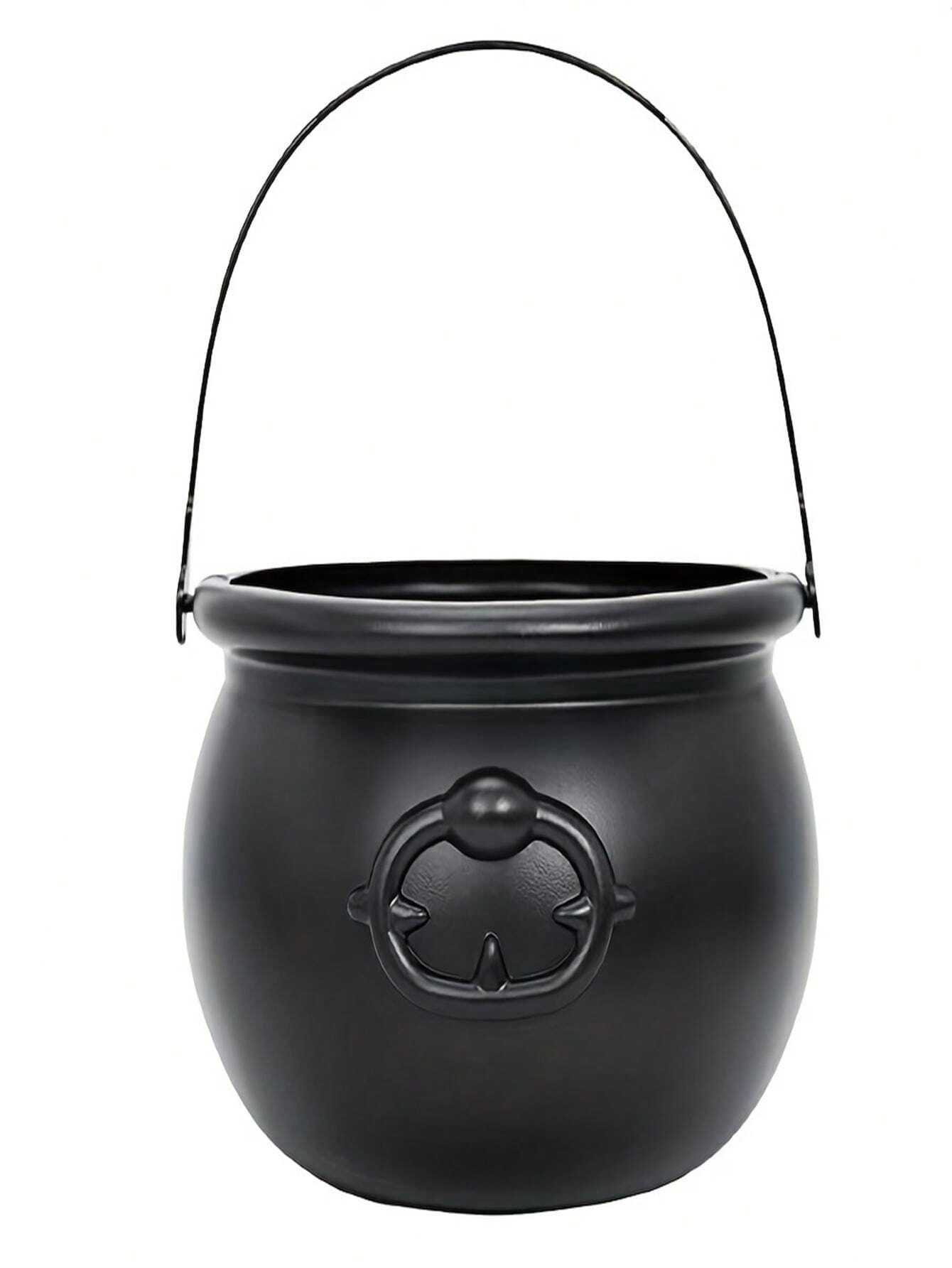 Festive Plastic Black Cauldron Kettle: Perfect For Halloween ...