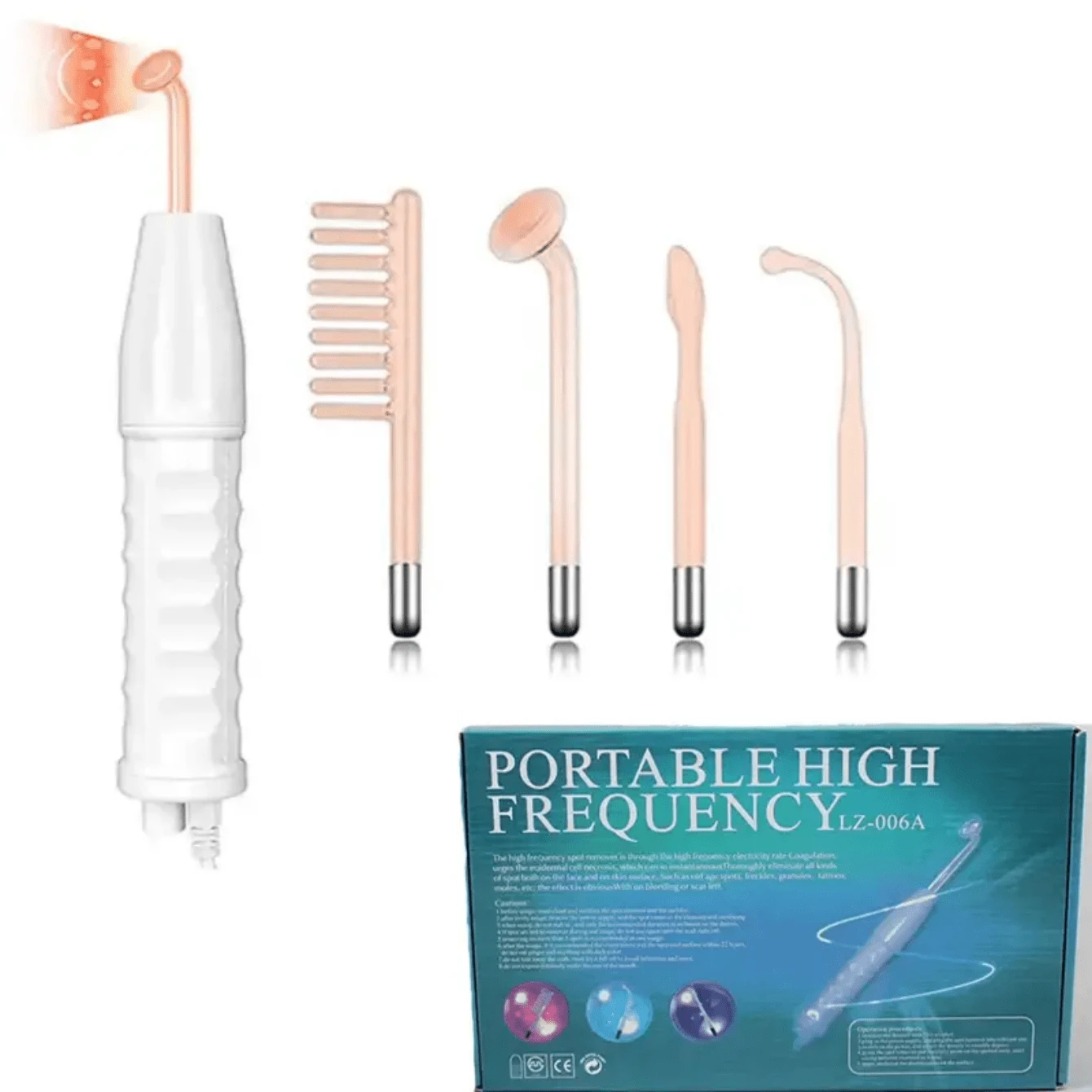 Conjunto de Bastão Facial de Alta Frequência, Equipamento Portátil de ...