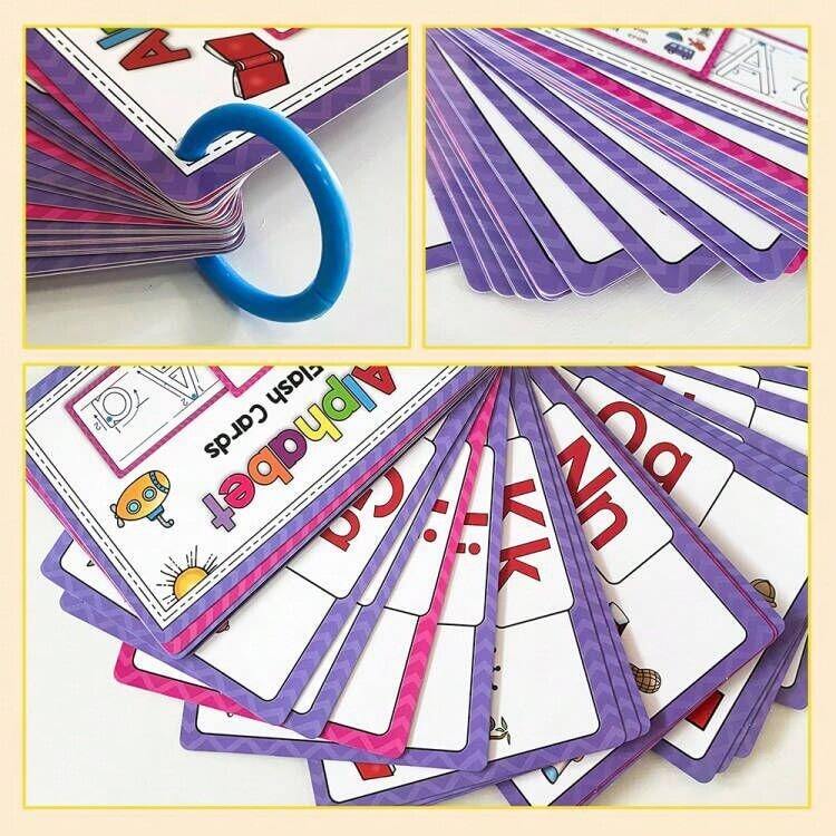 26 Letters Alphabet Flash Cards English Reading Learning Cards For ...
