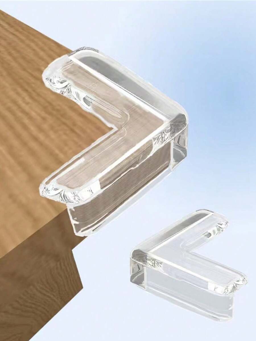 Silicone Desk Corner Guards - L-Shaped Clear Furniture Edge Corner ...
