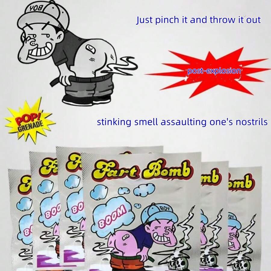 100pcs Prank Bomb Bags, Gag Toy Stink Bombs, April Fool's Day Friend ...