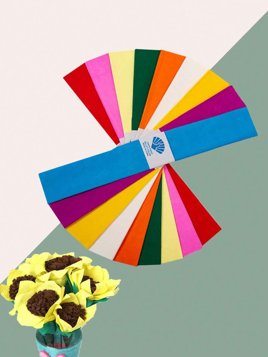 50 X 100cm Assorted Color Crinkle Tissue Paper Craft Folding Paper, 1 ...
