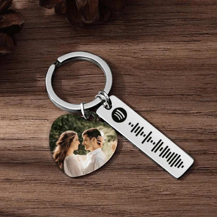 Custom Personalized Spotify Keychain Custom Picture & Music Song Code ...