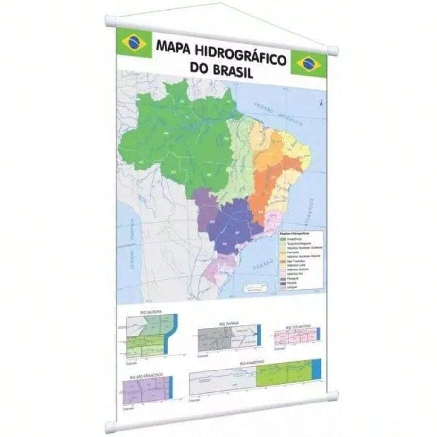 Educational Banner Hydrographic Map Of Brazil Ref.Will1337, School ...
