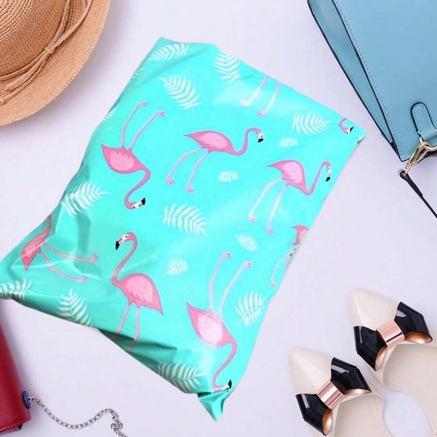 10 Pieces -10x14 Inch Flamingo Gift Packaging Bag, Self Sealing Bag ...