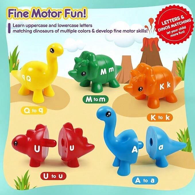 Juego de aprendizaje Montessori de emparejamiento de dinosaurios para ...