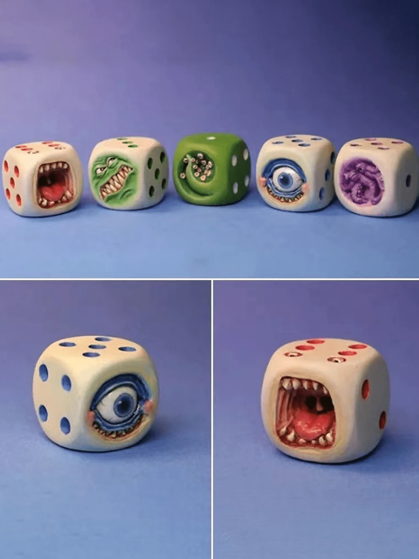 5pcs Monster Theme Resin Dice Set, Creative Demon Dice Toys For ...