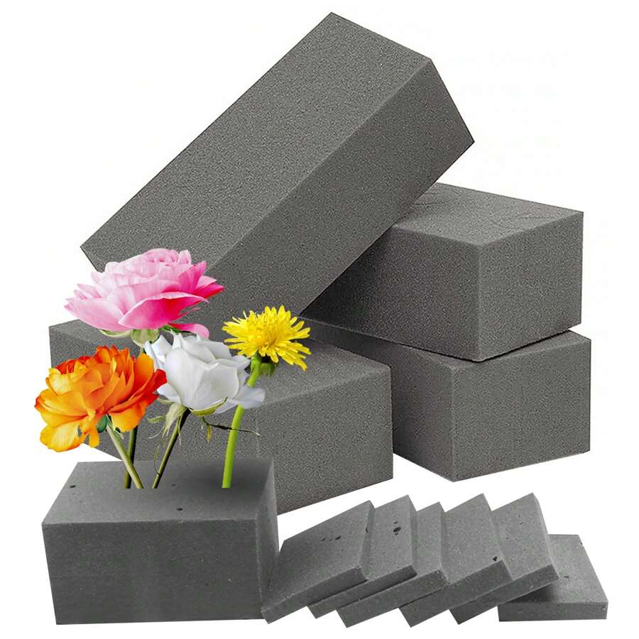 4 pièces Mousse florale sèche pour fleurs artificielles, briques de ...