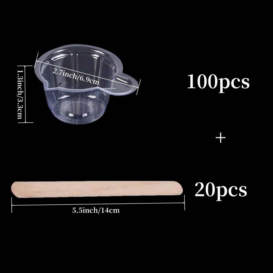 120 Pieces Mixing Cup Kit, 100Pcs 40ml Disposable Plastic Resin Mixing ...