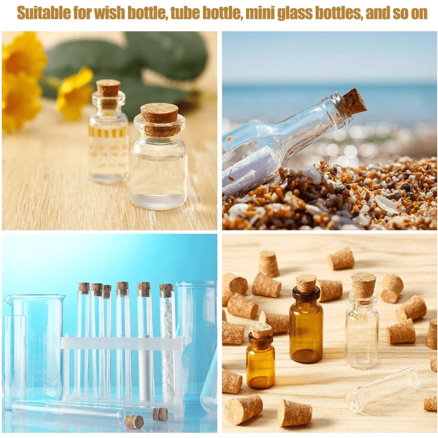 100 paquete surtido de tapones de corcho para botellas de vino, tapones ...