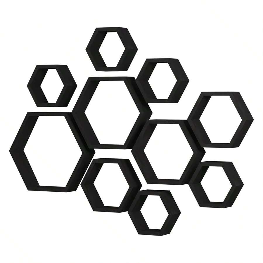 Floating Shelves Honeycomb Shelves Wall Mounted Wood Farmhouse Storage ...