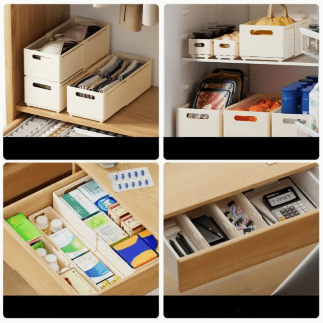 Contemporary Plastic Expandable Kitchen Cabinet Organizer Bins - Pull ...